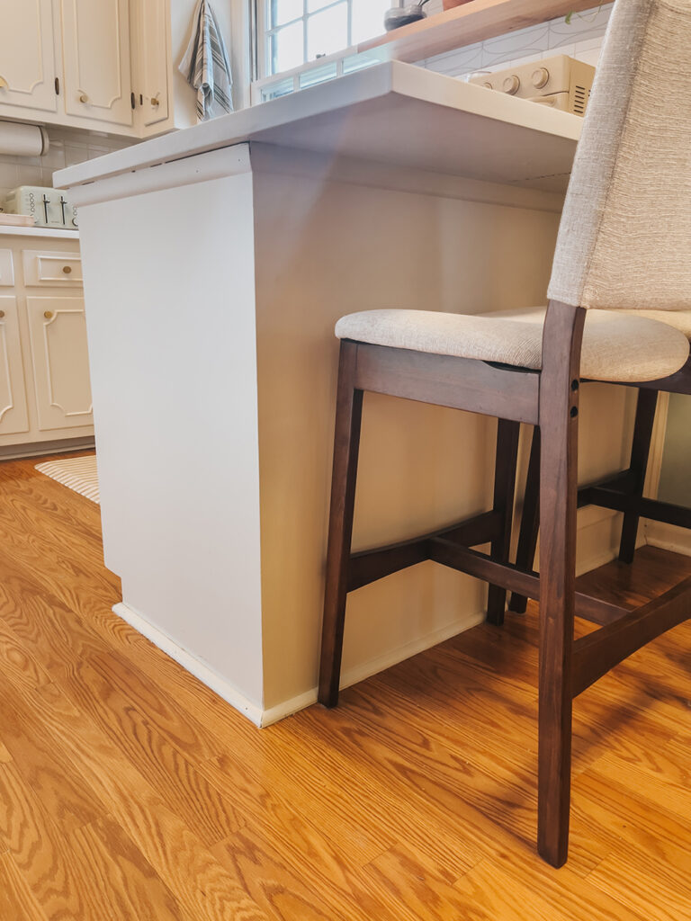 DIY Kitchen Peninsula Wallpaper Upgrade - Dream Green DIY