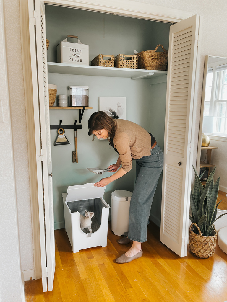 My New Favorite Modern Cat Litter Box - Dream Green DIY