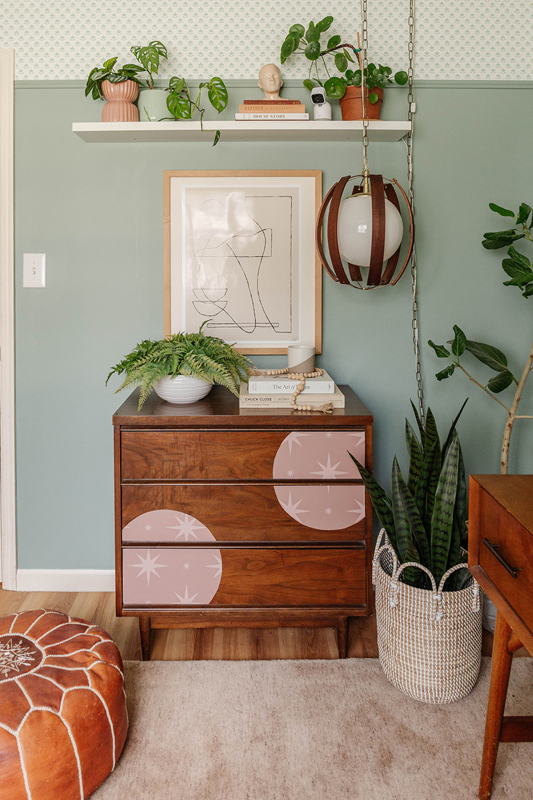 Make DIY Drawer Decals Using Wallpaper - Dream Green DIY