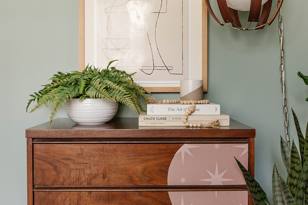 Make DIY Drawer Decals Using Wallpaper - Dream Green DIY