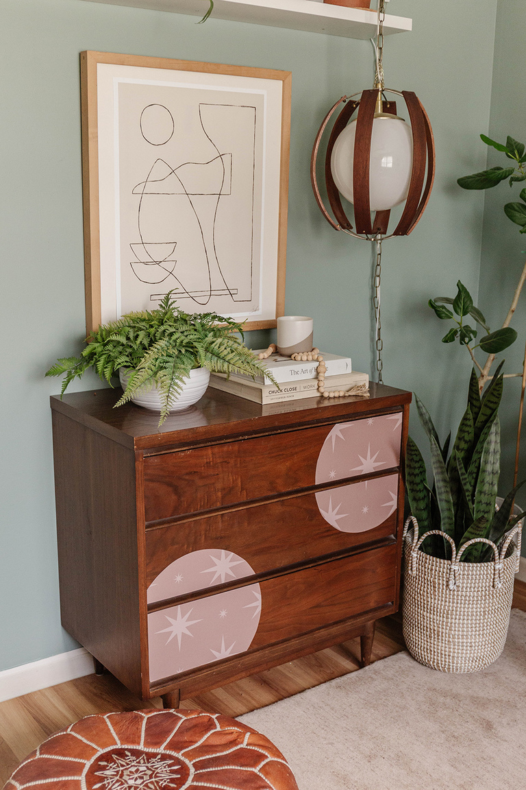 Make DIY Drawer Decals Using Wallpaper - Dream Green DIY