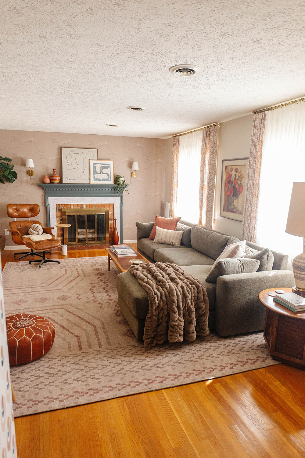 Reviewing Our Floral Custom UniCurt Curtains - Dream Green DIY